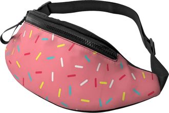 Generic Umh&auml;ngetaschen Mode H&uuml;fttaschen Rosa Donut-Glasur Stylisch G&uuml;rteltasche F&uuml;r Camping Damen Sport 14X35Cm