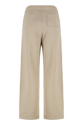 Maison Kitsun&eacute; Wide-Leg Cotton Joggers - Beige