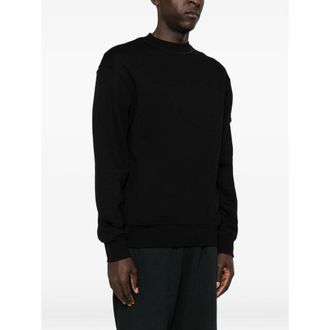 Stone Island Wool-Blend Crew Neck Sweatshirt - Black