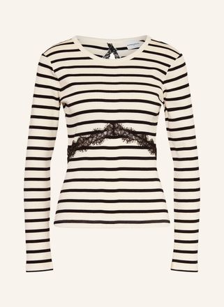Claudie Pierlot Claudie Pierlot Longsleeve Mit Spitze Und Cut-Out weiss