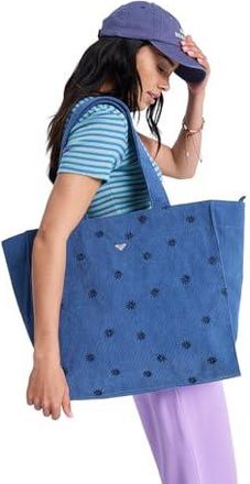 Roxy Feeling Emby - Corduroy Tote Bag for Women - Tote bag - Femme - One size - Bleu