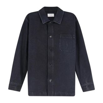 Saint Laurent Cassandre Overshirt - - Shirts - Herren - Blau - M