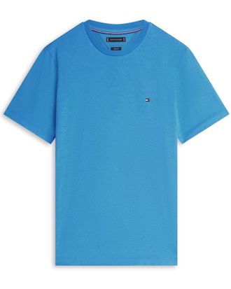 Tommy Hilfiger Softes T-Shirt mit kleiner Logo-Stickerei, Regular Fit in