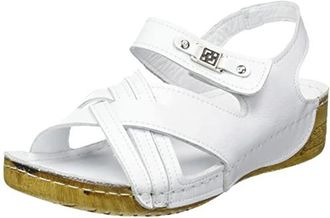 Andrea Conti Mules pour Femme, Blanc, 40 EU