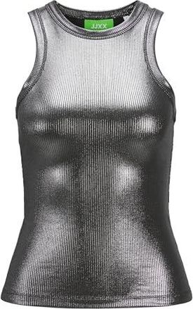 Jack & Jones JJXX Jxforest STR SL Shine Top JRS, Argent (Silver), M pour Femmes
