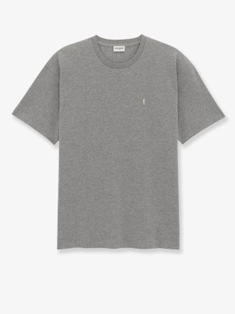 Saint Laurent Recycled material t-shirt with Cassandre embroidery - SAINT LAURENT - gender_Man