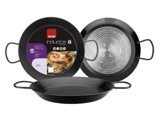 Ibili Ibili - Paella-Pfanne Inducta - Aluminium mit Metallgriffen, antihaftbeschichtet 34 cm
