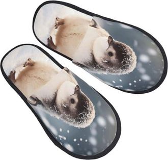 Generic Jeune Pingouin Unisexe Slippers Doux Chaussons Confortable Chaussures De Maison Pour Hiver Maison Ext&eacute;rieur L