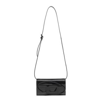 Diesel Schwarze Lackleder-Wallet Bag - - Bags - Damen - Schwarzk - ONE SIZE
