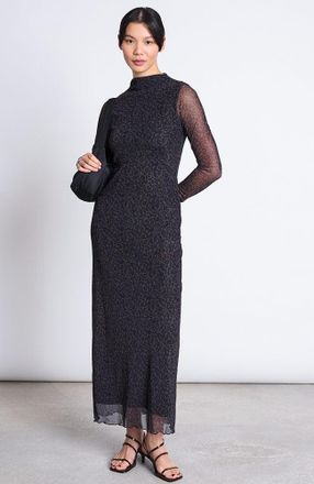 JAN 'N JUNE Damen vegan Kleid Zaldi Mesh Dark Leo