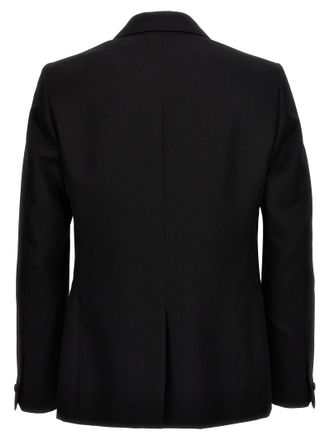Givenchy Peak Lapel Wool Blazer - Black