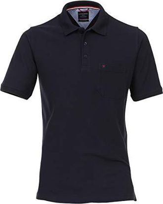 Casamoda Polo - Monochrome - Col polo - Manches courtes Homme, Bleu (marine), Large