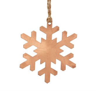 NKlaus Weihnachtsornament Schneeflocke - reines Kupfer (100%) Handgefertigtes Kupfer-Dekoornament f&uuml;r den Weihnachtsbaum 16160
