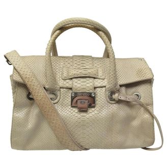 Jimmy Choo London Crossbody Bags - JIMMY CHOO ROSALIE HANDTASCHE AUS PYTHONLEDER - Gr. unisize - in Creme - f&uuml;r Damen