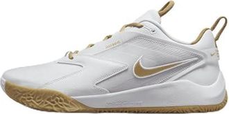 Nike Nike HyperAce 3 Chaussures de volley-ball (FQ7074-105, Blanc/Photon Dust/M), Blanc poudre de photons or m&eacute;tallis&eacute;, 44.5 EU