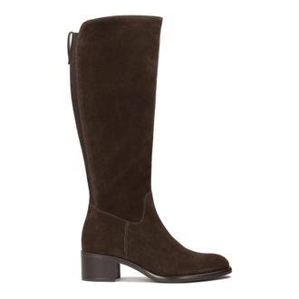Kazar Braune Wildlederstiefel mit Elastik und Rei&szlig;verschluss - - Shoes - Damen - Braun - 35 EU