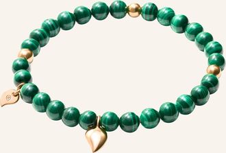 Tamara Comolli Tamara Comolli Armband Bracelet India Malachite With Golden Beads, One Row 18k Roségold rosegold