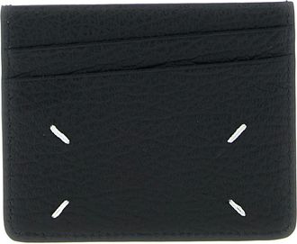 Maison Margiela Homme, Accessoires, Noir, Taille: ONE Size Stitching Leather Card Holder with Card Slots