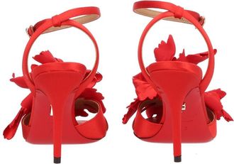 Ferragamo Leather Heeled Sandal - Red