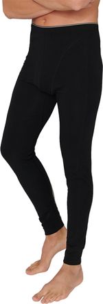 Schiesser Herren Lange Unterhose schwarz Baumwolle & Mix unifarben
