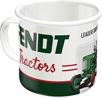 Nostalgic Art Retro Emaille-Tasse, 360 ml, Fendt - Tractors - Geschenk-Idee für Traktor-Fans, Original Lizenzprodukt (OLP), Camping-Becher, Vintage Design