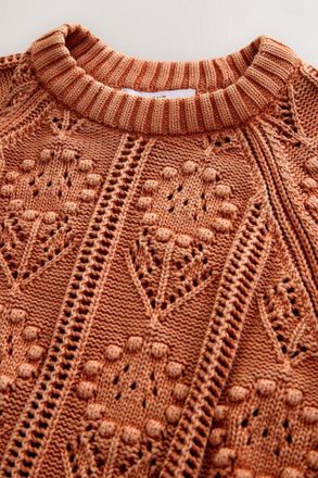 Next Strickpullover Pullover mit Blumenmuster (1-tlg)