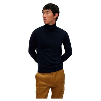 HUGO BOSS Herren San Thomas-M Regular-Fit Rollkragenpullover aus Schurwolle Dunkelblau XXL