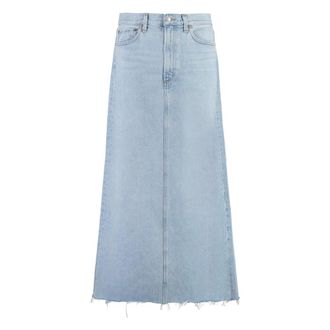 A Gold E Femme, Jupes, Bleu, Taille: W26 Hilla Maxi Denim Skirt