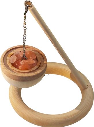 Generico Diffusor aus Kiefernholz, Heizelement aus nat&uuml;rlichem Salz, Aromatherapie-Ger&auml;t ohne Flamme, dekoratives Leuchten f&uuml;r Geburtstag, Urlaub, Wohnzimmer, 