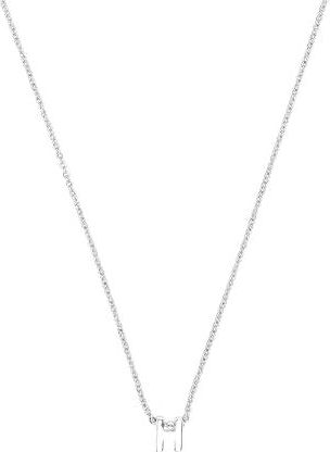 Luxenter Collier Alphabet finition argent - Lettre H, Mediano, M&eacute;tal, Sans pierre pr&eacute;cieuse