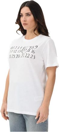 Maison Margiela Femme, Tops, Blanc, Taille: 38 FR T-shirt &agrave; manches courtes