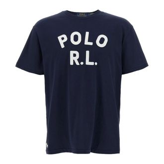 Polo Ralph Lauren Homme, Tops, Bleu, Taille: XL T-shirt en jersey de coton
