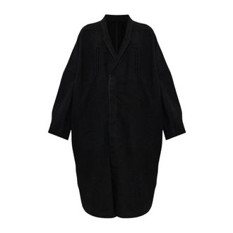 Rick Owens Poiret Wollmantel - - Coats - Herren - Schwarzk - M