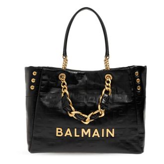 Balmain Femme, Sacs, Noir, Taille: ONE Size Open Tote Large