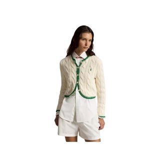 Polo Ralph Lauren Femme, Pulls, Beige, Taille: 38 FR Vesta Cardigan