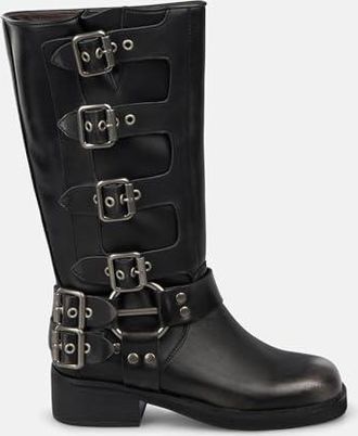 Alma En Pena Bottes plates pour femme., gris, 38 EU