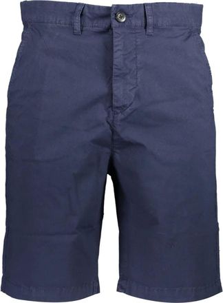 North Sails Homme, Shorts, Bleu, Taille: W33 Short Bermuda Bleu avec Logo