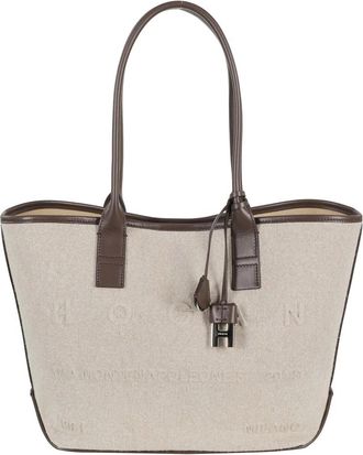 Hogan Femme, Sacs, Beige, Taille: ONE Size Address Shopping Bag Small