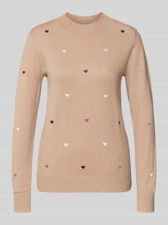 Apricot Strickpullover aus Viskose-Mix mit Stitchings