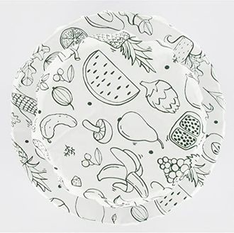 Fackelmann Fackelmann 49036 Set mit 3 wiederverwendbaren Deckeln aus Baumwolle, Aufbewahrungsdeckel aus Stoff, waschbar, Weiß, Grün, Baumwolle, 8 cm, 16 cm und 2