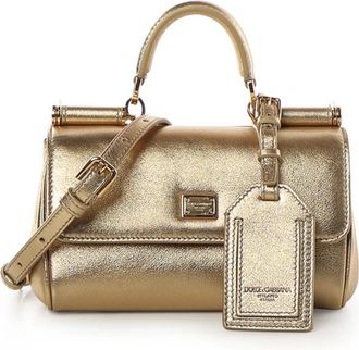 Dolce & Gabbana Femme, Sacs, Jaune, Taille: ONE Size Sac &agrave; main avec poign&eacute;e