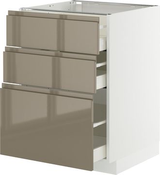 IKEA METOD / MAXIMERA Unterschrank mit 3 Schubladen