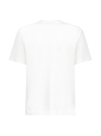 Burberry Womens Chalk Cotton Ekd Sketch T-Shirt Ivory Natural (veg) - T-Shirts & Jerseys