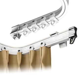 Generic Bohrl&ouml;cher Cafehausstange, Vorhangstangen Wohnzimmer, Gardinenschiene f&uuml;r Balkon Fenster Badezimmer Kleiderschrank Schwarz Wohnzimmer Schlafzimmer B&uuml;r