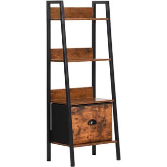Furniture R FurnitureR &Eacute;tag&egrave;re &agrave; &eacute;chelle, &eacute;tag&egrave;re mince, biblioth&egrave;que pour bureau &agrave; domicile, salon, chambre &agrave; coucher, cuisine, biblioth&egrave;que en bois avec