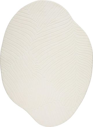 Novel Webteppich Ellipse, Beige, Kunststoff, Blatt, 120x160 cm, für Fußbodenheizung geeignet, in verschiedenen Größen erhältlich, pflegeleicht