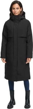 Navahoo Manteau dhiver N062 pour femme (taille S &agrave; 3XL) - Capuche doubl&eacute;e, poches magn&eacute;tiques, int&eacute;rieur matelass&eacute;, Noir, L