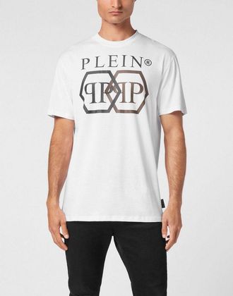 Philipp Plein T-Shirt Hexagon Mit Schmucksteinen