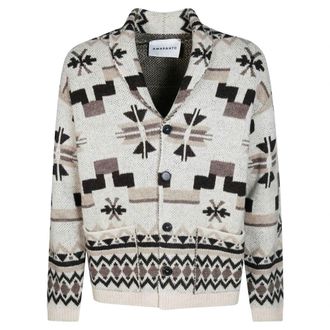 Amaranto Cardigan Fantasia - - Knitwear - Herren - Beige - S