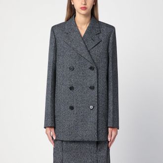 Prada Zweireihige Glencheck-Jacke